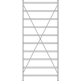 Sch&auml;fer Shop Grundregal R 3000, 10 B&ouml;den, B 1345 mm x T 400 mm, B&ouml;den verzinkt