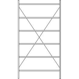 Sch&auml;fer Shop Fachbodenregal SSI Sch&auml;fer R3000, Grundregal, 6 beschicht. B&ouml;den, Tiefe 300 mm, Fachlast 150 kg, B 1345/1315 x H 2490 mm