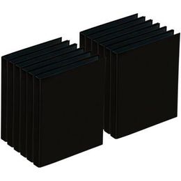 PAGNA Ringbuch, 2er-Mechanik, DIN A4, R&uuml;ckenbreite 35 mm, 12 St&uuml;ck, schwarz