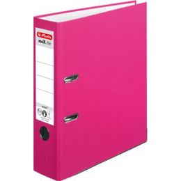 Herlitz Ordner maX.file protect, DIN A4, R&uuml;ckenbreite 80 mm, pink
