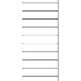 Sch&auml;fer Shop Anbauregal R 3000, 10 B&ouml;den, B 1315 mm x T 400 mm, B&ouml;den verzinkt