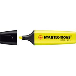 Textmarker Stabilo&reg; BOSS Original, Keilspitze, lichtbest&auml;ndig, schnell trocknend, gelb, 10 St&uuml;ck