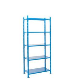 Manorga Steckregal-Grundfeld, m. 5 Stahlblechb&ouml;den, B 1010 x T 500 x H 2500 mm
