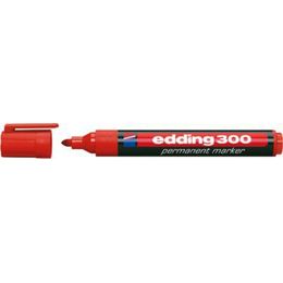 Edding Permanent Marker 300, mit Rundspitze, 1 St&uuml;ck, rot