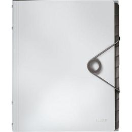 Leitz&reg; Dokumentenmappe Solid, DIN A4, 3 Schutzkappen, 6 F&auml;cher, PP,wei&szlig;