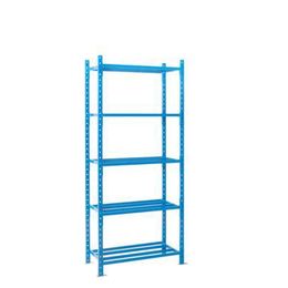 Manorga Steckregal-Grundfeld, m. 5 Rohrgitterb&ouml;den, B 1260 x T 500 x H 2500 mm