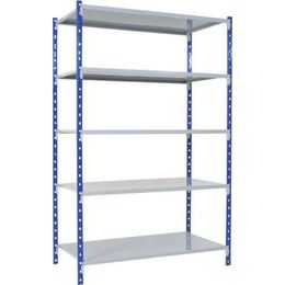 Manorga Universal-Steckregal, Grundfeld, 5 Stahlblechb&ouml;den, Traglast 125 kg, B 1250 x H 2000 x T 600 mm
