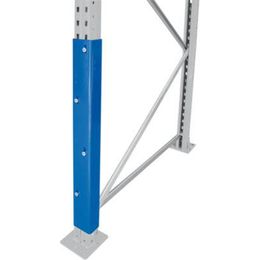 SCHULTE LAGERTECHNIK St&uuml;tzenschutz f&uuml;r St&auml;nderrahmen S625-A18, S635-B20 und S645-B25, H 800 mm, blau