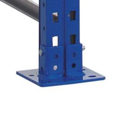 SCHULTE LAGERTECHNIK Fu&szlig;platte f&uuml;r St&uuml;tze f&uuml;r St&auml;nder S610-M18 und S610-M18-U, B 145 x T 155 mm, St&auml;rke 6 mm