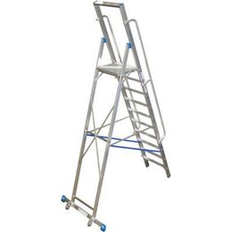 Krause Stufenstehleiter, mit gro&szlig;er Plattform, Aluminium, mit 10 Stufen