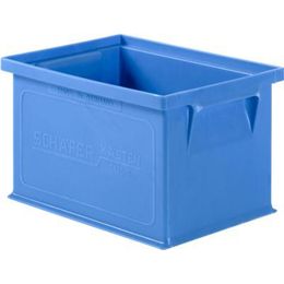 Sch&auml;fer Shop Stapelkasten Serie 14/6-4, aus Polypropylen, mit Griffmulde, Inhalt 2,5 L, blau