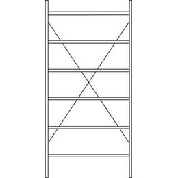 Sch&auml;fer Shop Grundregal R 3000, 6 B&ouml;den, B 1055 mm x T 300 mm, B&ouml;den lackiert