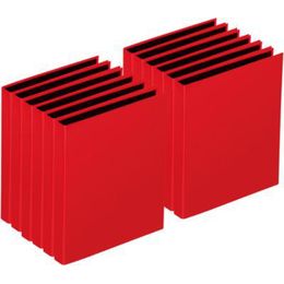 PAGNA Ringbuch, 2er-Mechanik, DIN A4, R&uuml;ckenbreite 35 mm, 12 St&uuml;ck, rot