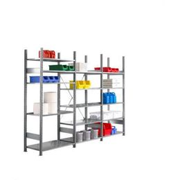 Sch&auml;fer Shop Steckregal R3000, B 3105 x H 2278 mm, 3 Regalfelder, 15 B&ouml;den h&ouml;henverstellbar, bis 100/1500 kg, 500 mm Tiefe