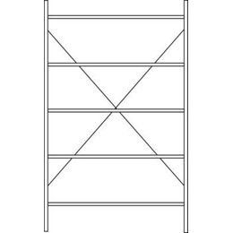 Sch&auml;fer Shop Fachbodenregal SSI Sch&auml;fer R3000, Grundregal, 5 verzinkte B&ouml;den, Tiefe 600 mm, Fachlast 250 kg, B 1345/1315 x H 1960 mm