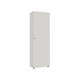 Garderobenschrank, 1-t&uuml;rig, B 60 cm, 5OH, silber