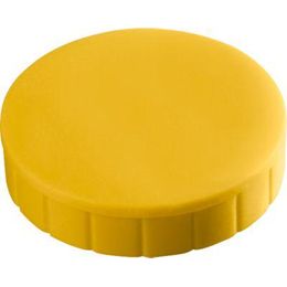 Maul Solidmagnete, &oslash; 38 x 15,5 mm, 10 St&uuml;ck, gelb