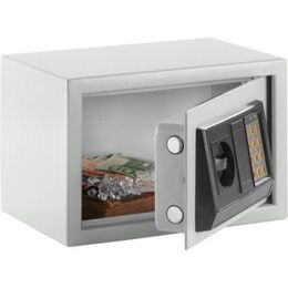 M&ouml;beltresor S-25 E, 15 l, T&uuml;ranschlag rechts, Elektronikschloss, B 350 x T 250 x H 250 mm, Stahl, lichtgrau RAL 7035