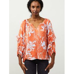 Odd Molly Bluse ' Riley ' Damen Gr&ouml;&szlig;e XL creme / orangerot