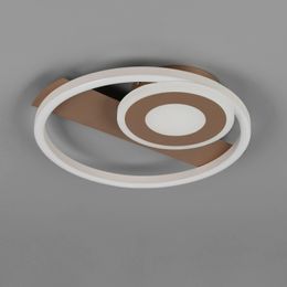 REALITY LEUCHTEN LED-Deckenleuchte Horus, coffee, 2500 lm, 3000 K, Metall