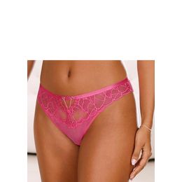 Lascana String 'Alicia' pink Gr. 32/34 f&uuml;r Damen. Mit &Ouml;sen, B&auml;nder