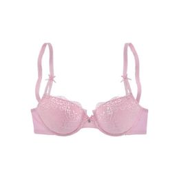 Lascana Push-up-BH pink Gr. 75AA. Mit Herausnehmbaren Kissen und mit B&uuml;gel