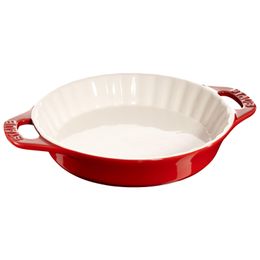 Staub Ceramique Kuchenform 24 cm, rund, Kirsch-Rot, Keramik