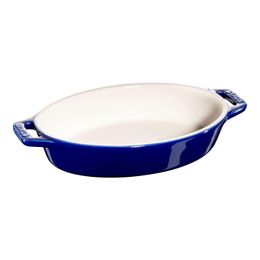Staub Ceramique Auflaufform 17 cm, oval, Dunkelblau, Keramik