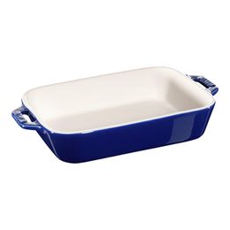 Staub Ceramique Auflaufform 20 x 16 cm, rechteckig, Dunkelblau, Keramik