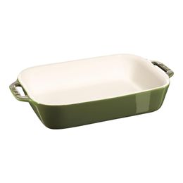 Staub Ceramique Auflaufform 27 x 20 cm, rechteckig, Basilikum-Gr&uuml;n, Keramik