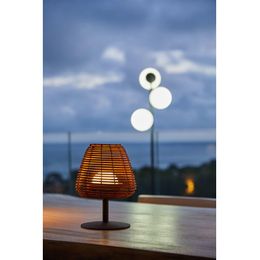 lumisky LED-Au&szlig;enleuchte "Standy Mini" in Hellbraun/ Schwarz - (H)25 x &Oslash; 19 cm - 57% | Aussenbeleuchtung