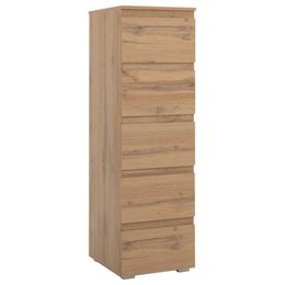 Mid.you Kommode, Eiche, Holzwerkstoff, 5 Schublade(n) Schubladen, 40x131x45 cm, Wohnzimmer, Kommoden & Sideboards, Kommoden