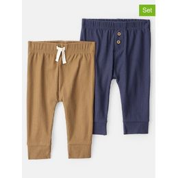 Carter's carter's 2er-Set: Sweathose in Dunkelblau/ Hellbraun - 35% | Gr&ouml;&szlig;e 86/92 | Babyhosen