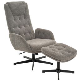 Mid.you Sesselset, Grau, Textil, 70x107x87 cm, Wohnzimmer, Sessel, Relaxsessel