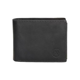 HIDE & STITCHES Leder-Geldbörse in Schwarz - (B)8,5 x (H)10 x (T)1,5 cm - 47% | Portemonnaies-etuis