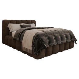 Esposa Polsterbett, Braun, Textil, 140x200 cm, gepolstertes Kopfteil, in verschiedenen Gr&ouml;&szlig;en erh&auml;ltlich, bodentiefer Einstieg, Schlafzimmer, Betten, Polsterbetten