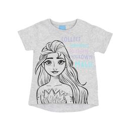 Disney T-Shirt 'Frozen' M&auml;dchen Gr&ouml;&szlig;e 104 himmelblau / graumeliert / lila / schwarz