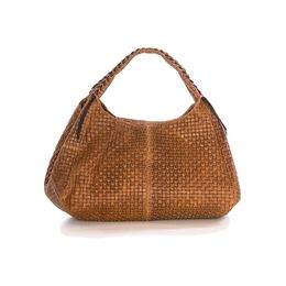 Lucca Baldi Leder-Schultertasche "Pitigliano" in Cognac - (B)41 x (H)34 x (T)30 cm - 76% | Damen-taschen