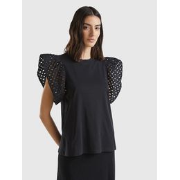 Benetton Bluse in Schwarz - 57% | Gr&ouml;&szlig;e L | Damen-blusen