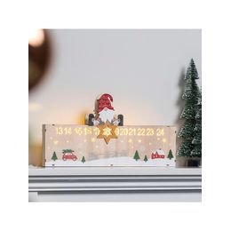 Profiline LED-Weihnachtskalender in Natur/ Bunt - (B)40 x (H)21 cm - 19% | Lichterketten-dekobeleuchtung