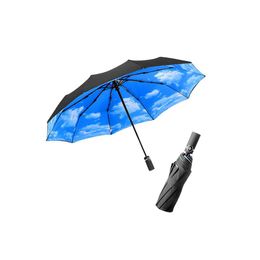 Le Monde du Parapluie Taschenschirm in Schwarz/ Blau - Ø 105 cm - 46% | Damen-regenschirme