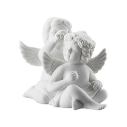 Rosenthal Dekofigur "Engelpaar mit Blumenkranz" in Wei&szlig; - (B)5,5 x (H)6,5 x (T)5 cm - 10% | Dekofiguren