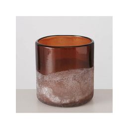 Boltze Windlicht "Halla" in Orange - (H)10 x &Oslash; 10 cm - 40% | Kerzen-vasen
