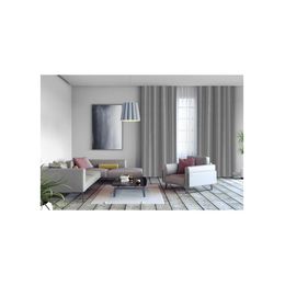 LIFA LIVING &Ouml;senvorhang "Luxe" in Silbergrau - 59% | Gr&ouml;&szlig;e 150x260 cm | Gardinen-vorhaenge