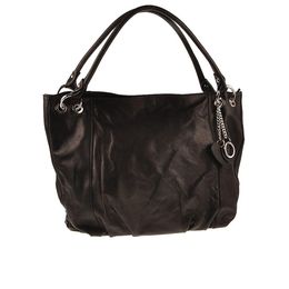 ORE10 Leder-Henkeltasche "Carre" in Schwarz - (B)45 x (H)30 x (T)14 cm - 76% | Damen-taschen