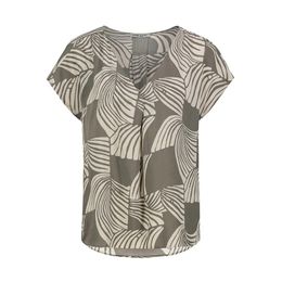 Sublevel Bluse in Khaki/ Creme - 52% | Gr&ouml;&szlig;e XXL | Damen-blusen