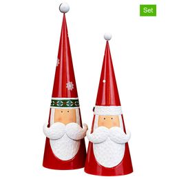 Profiline 2er-Set: Dekofiguren "Santa" in Rot/ Wei&szlig; - 24% | Dekofiguren