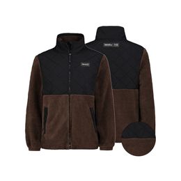 Sublevel Fleecejacke in Dunkelbraun/ Schwarz - 55% | Gr&ouml;&szlig;e M | Damenjacken