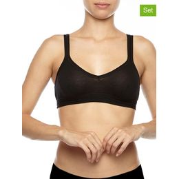 COTONELLA 3er-Set: Bustiers in Schwarz - 44% | Gr&ouml;&szlig;e M | Damen-bhs