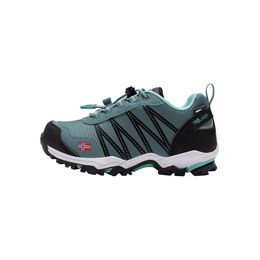 Trollkids Trekkingschuhe "Trolltunga Hiker Low" in Grau/ Türkis - 40% | Größe 38 | Kinder-outdoor-sport-schuhe